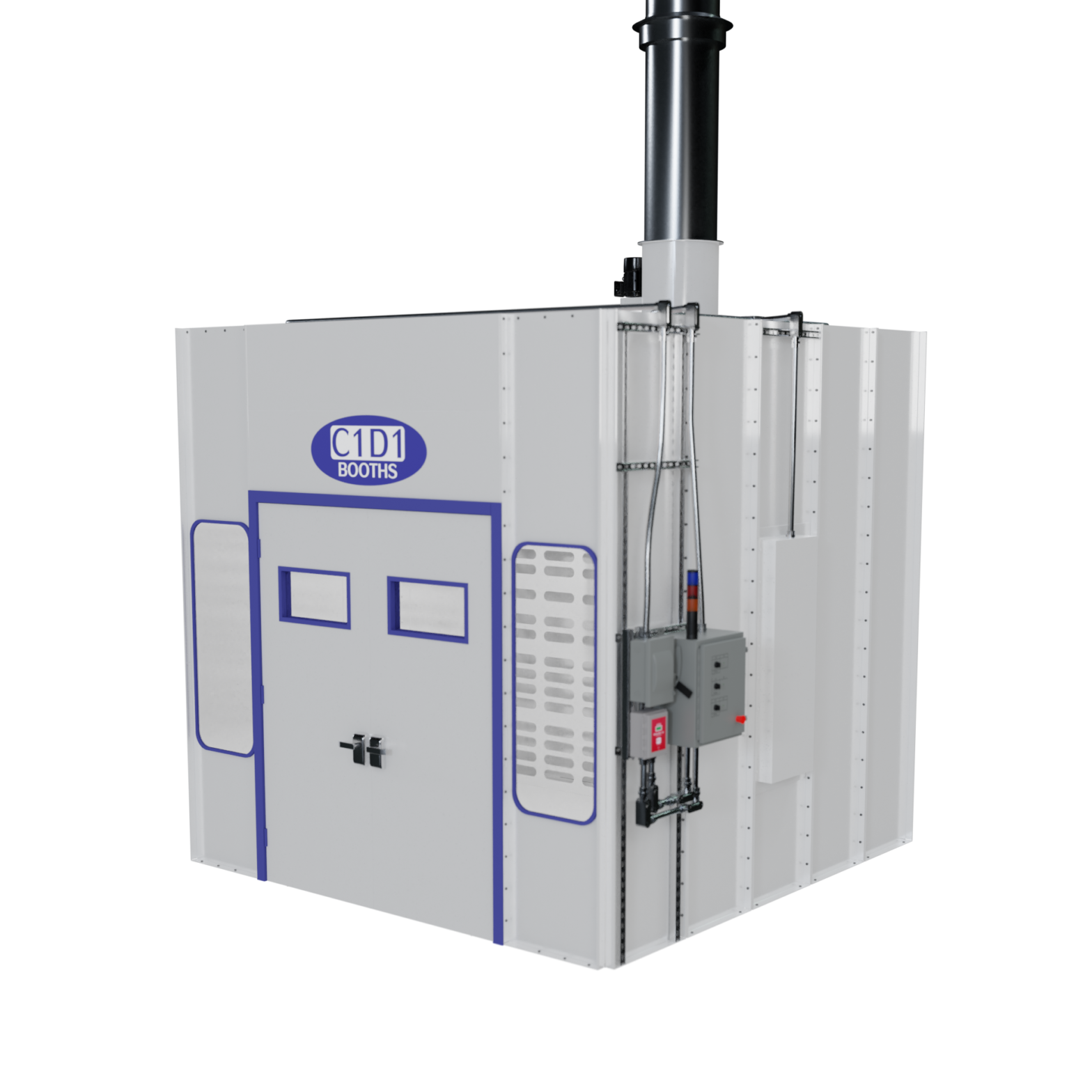 C1D1 Extraction Booth | Fire Rated Front Door | C1D1 Booths