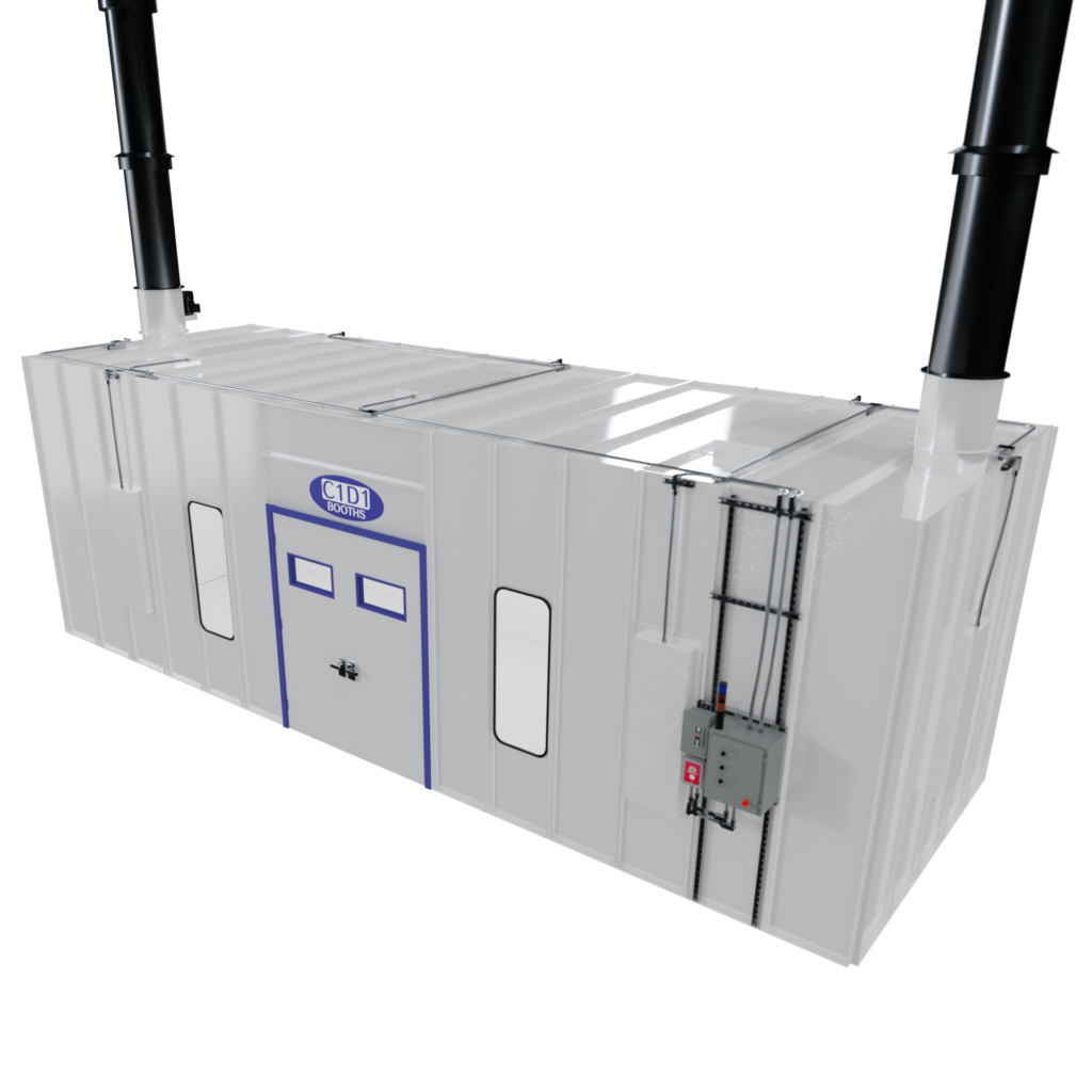 Extraction Booth Galvanized Sheet Metal Panels | C1D1 Booths